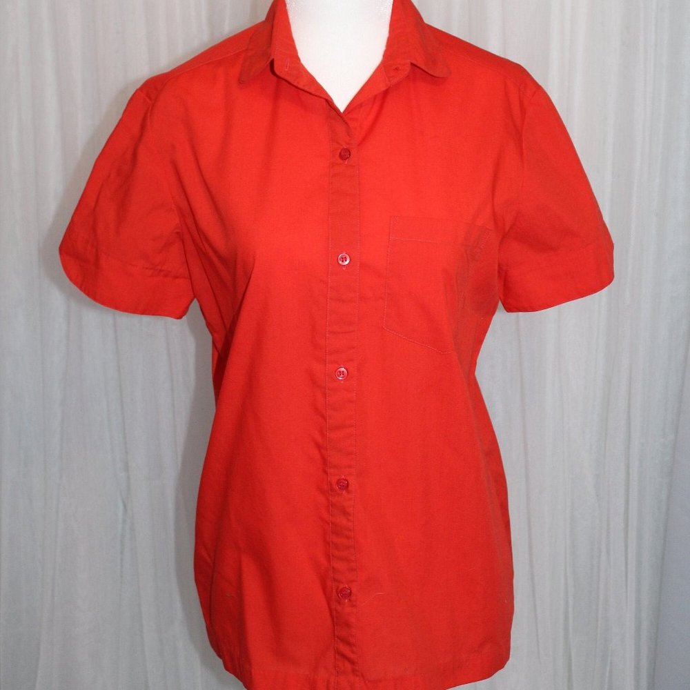 Vintage 1960s Ship N Shore Red Button Down - Gem